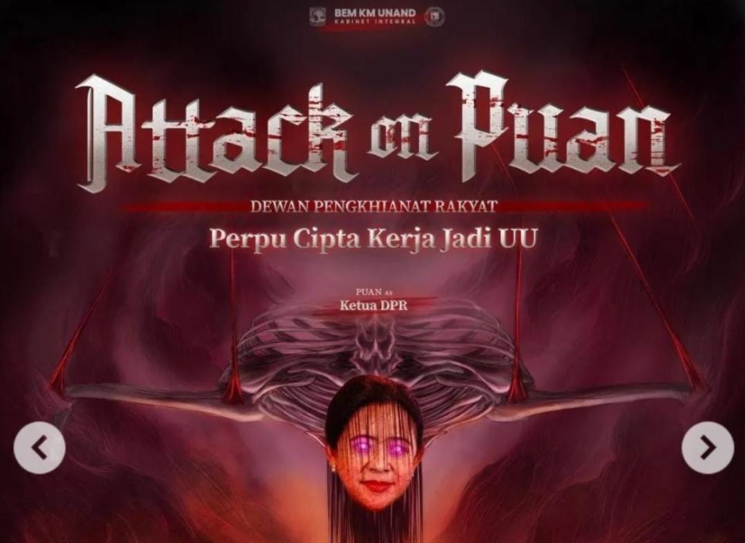 Wajah Puan Maharani Ditempel di Kepala Monster, BEM Universitas Andalas ...