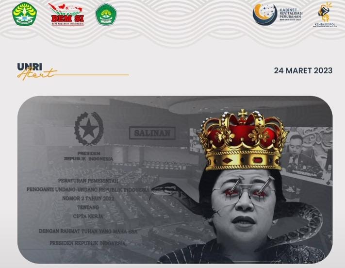 Foto Puan Maharani Dipasang Mahkota Ular, BEM Unri: Katanya Dari Rakyat ...