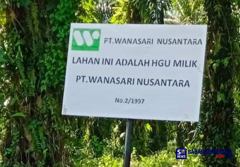 PT Wanasari Nusantara Pasang Plang HGU di Kebun Sawit Warga Kuansing ...